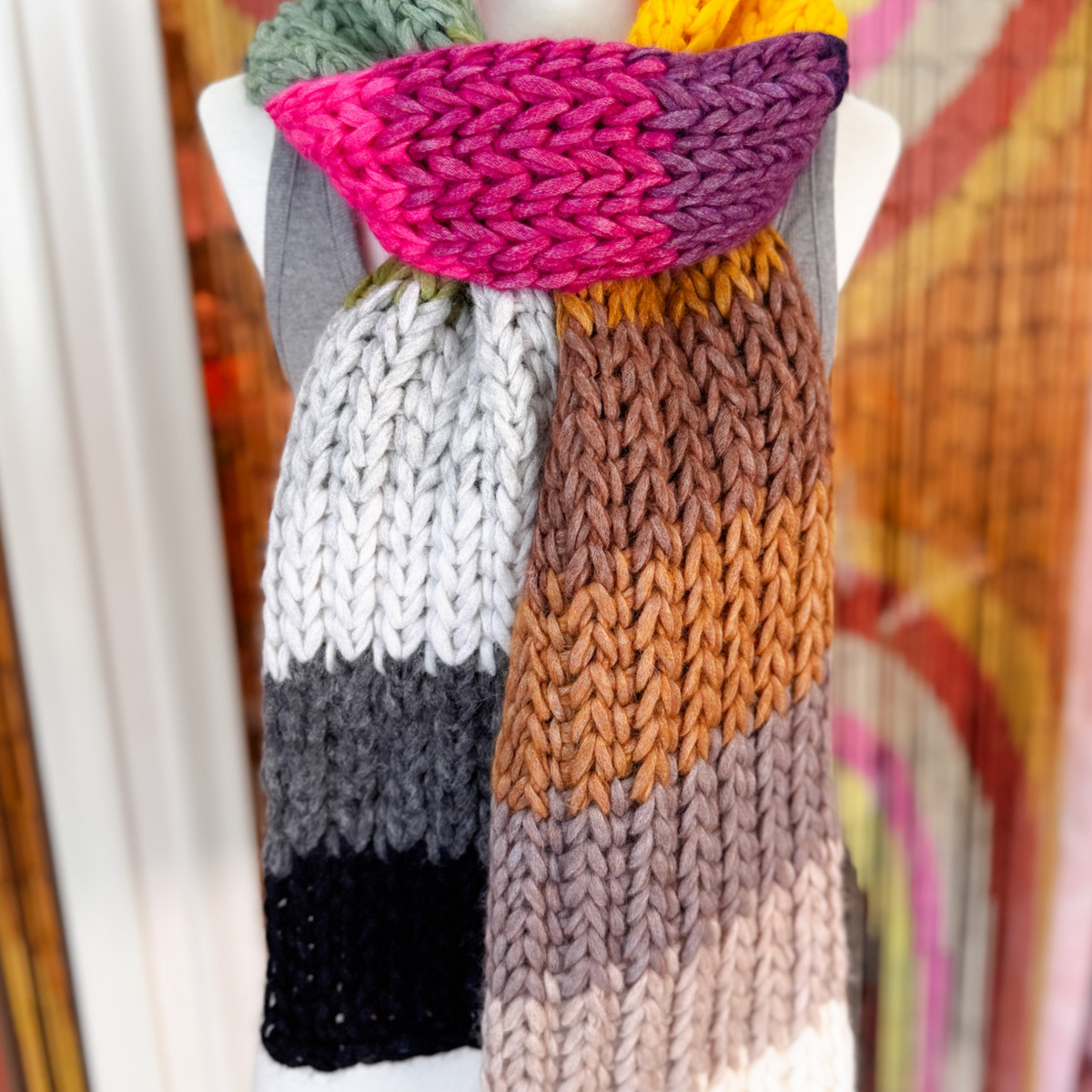 Rainbow Ridge Scarf // Crochet PDF Pattern — TL Yarn Crafts