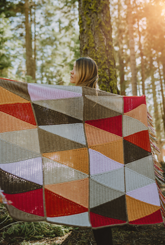 Rustic Rainbow Throw (Sample) — TL Yarn Crafts