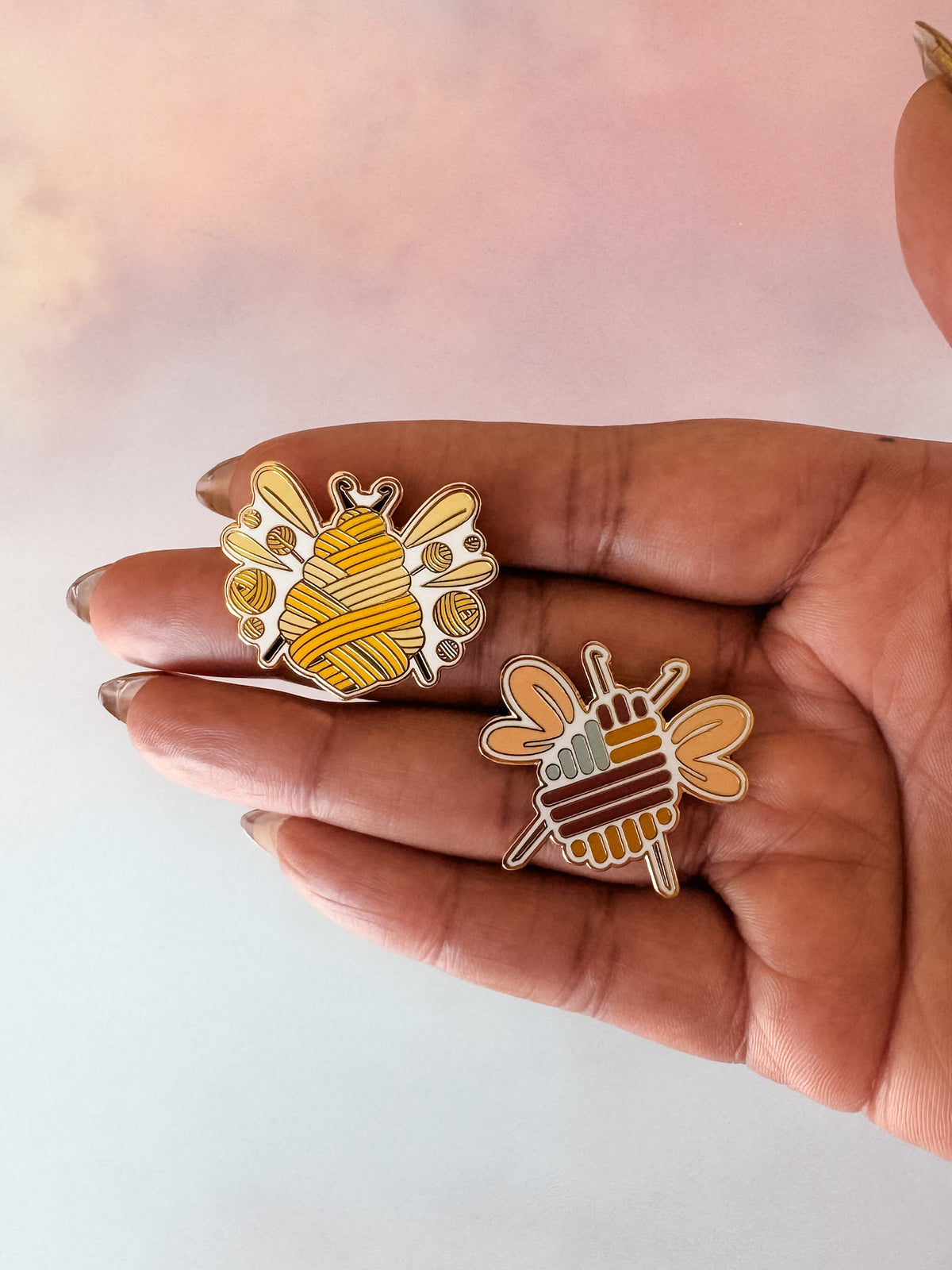 YHC Honeybee Enamel Pin Bundle - 2 PINS — TL Yarn Crafts